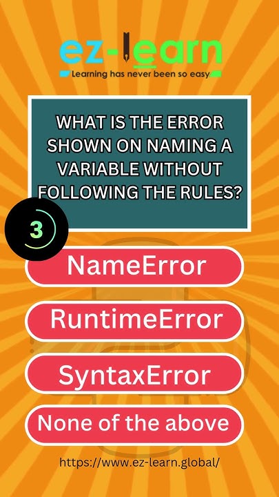 Python Interview Prep: Variable Naming Errors! #ezlearnglobal - YouTube