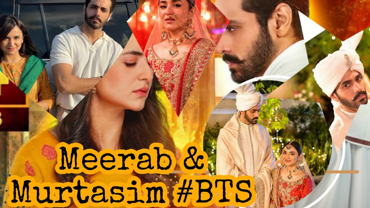 Wahaj Ali Dramas Tere Bin drama shooting Behind the scene Murtasim Meerab wedding scene shots ...
