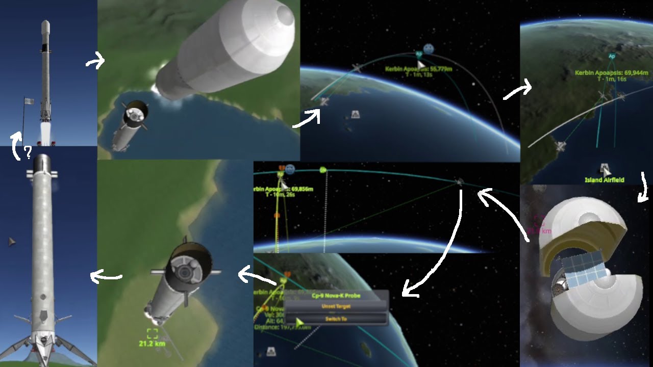 How to fly Falcon 9 the CORRECT way in stock Ksp - YouTube