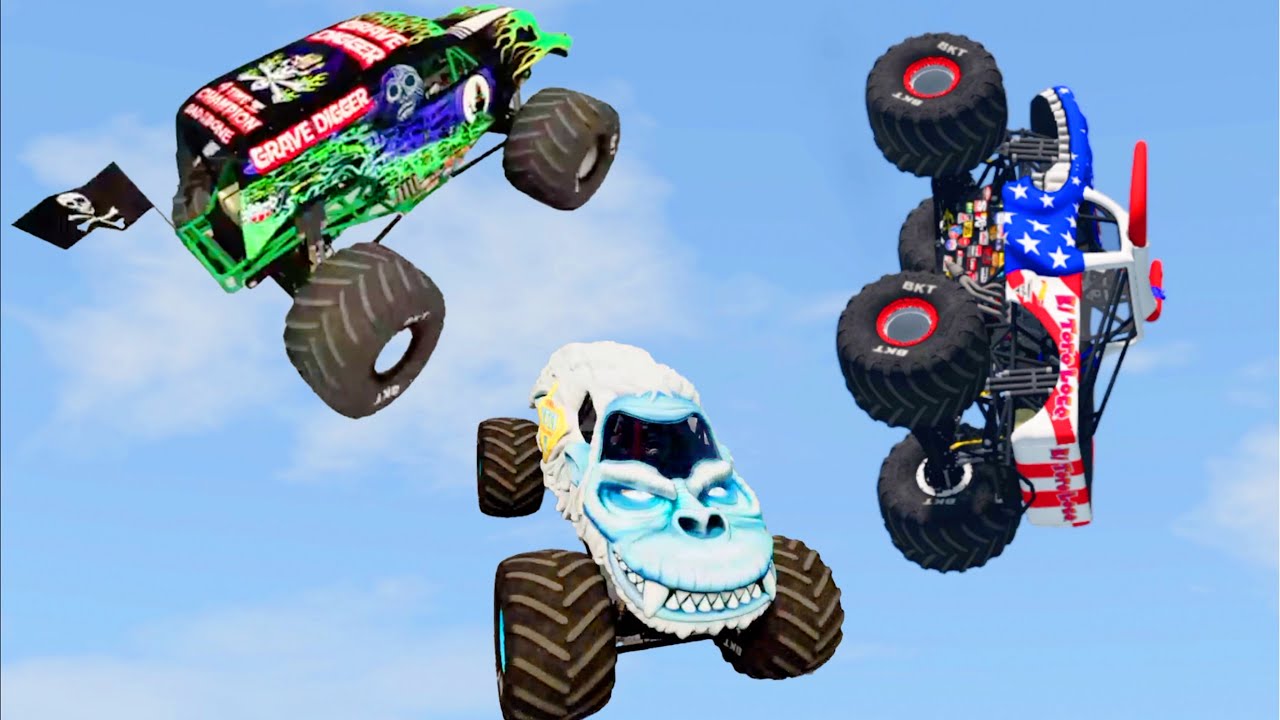 Monster Jam | Monster Trucks | High Speed Monster Jam Crashes ...