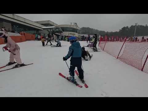 Skiing / snowboarding Jisan Forest in February!