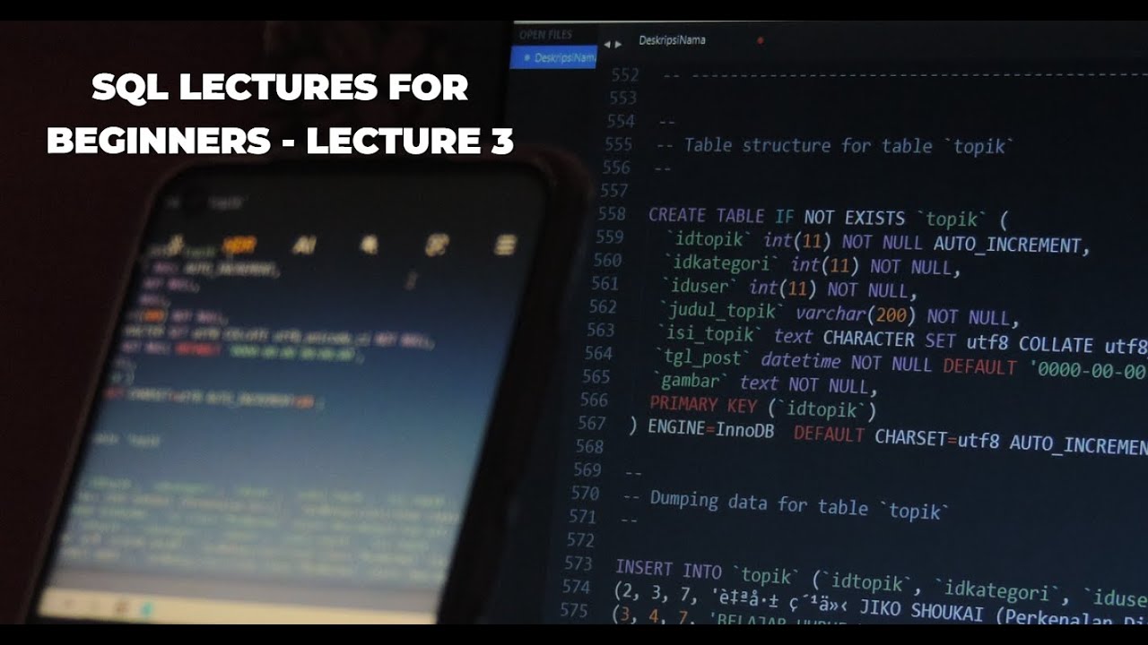 SQL Tutorial for Beginners - Lecture 3 - YouTube