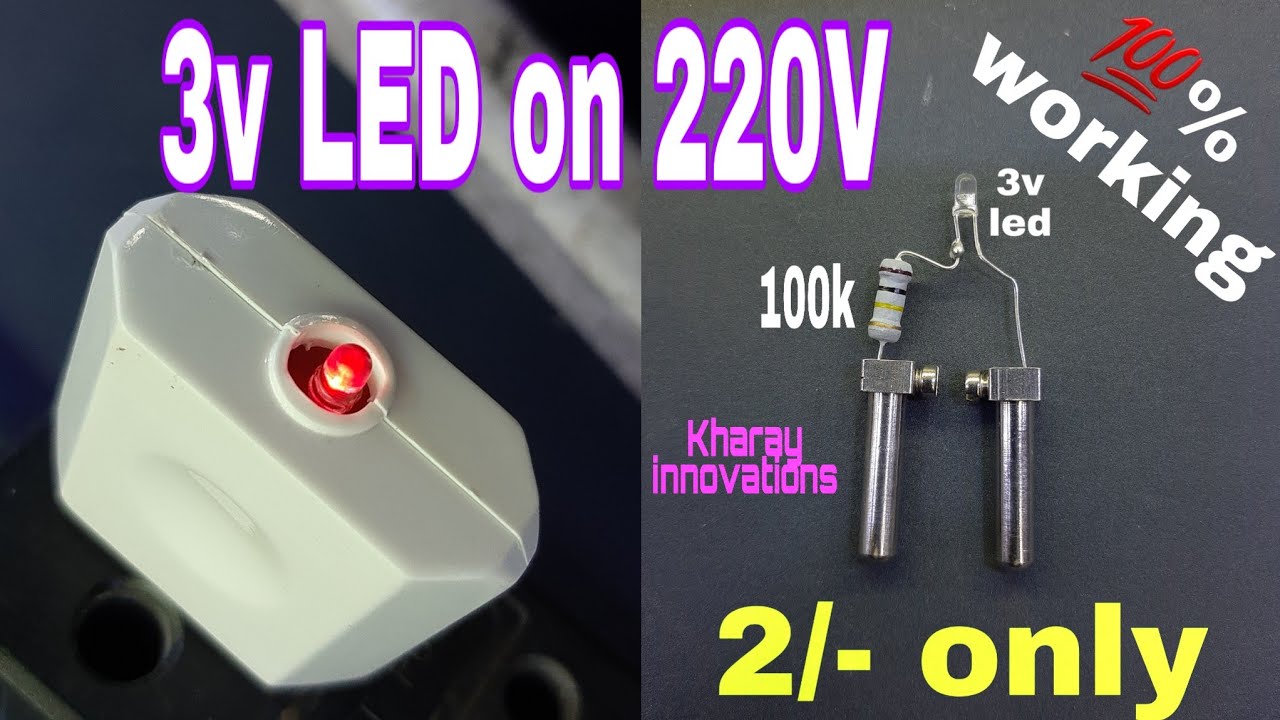 3v led on 220v | 3v led bulb circuit | how to run 3v led on 220v | 3v ...