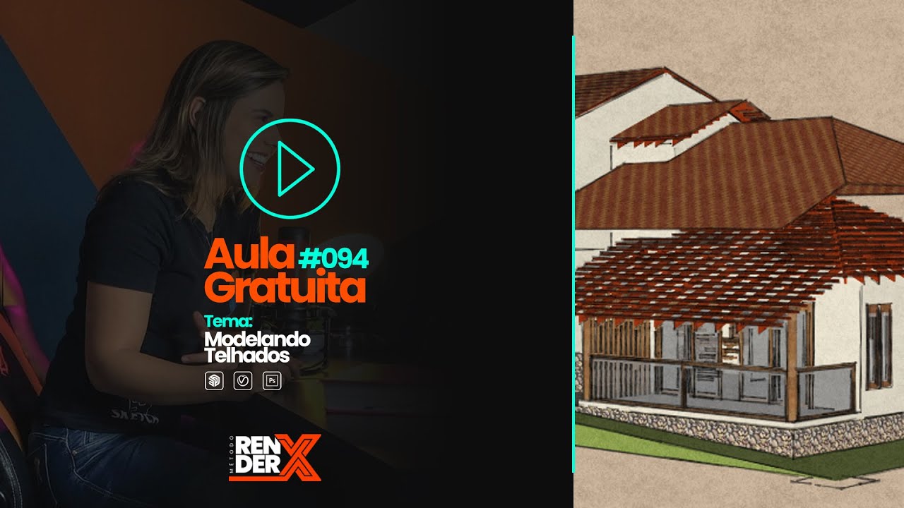 #094 MODELANDO TELHADO - Aula Semanal RenderX - YouTube