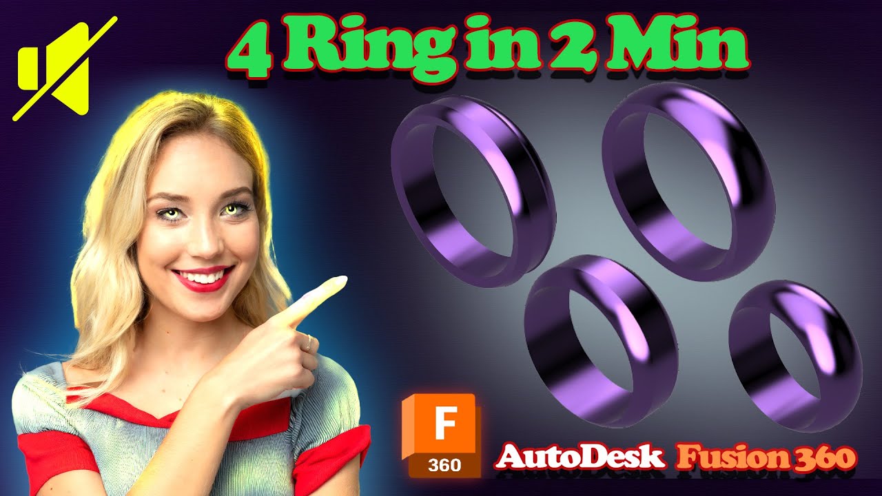 How to Design 4 ring in 2 minute in fusion 360 #3d #howto - YouTube
