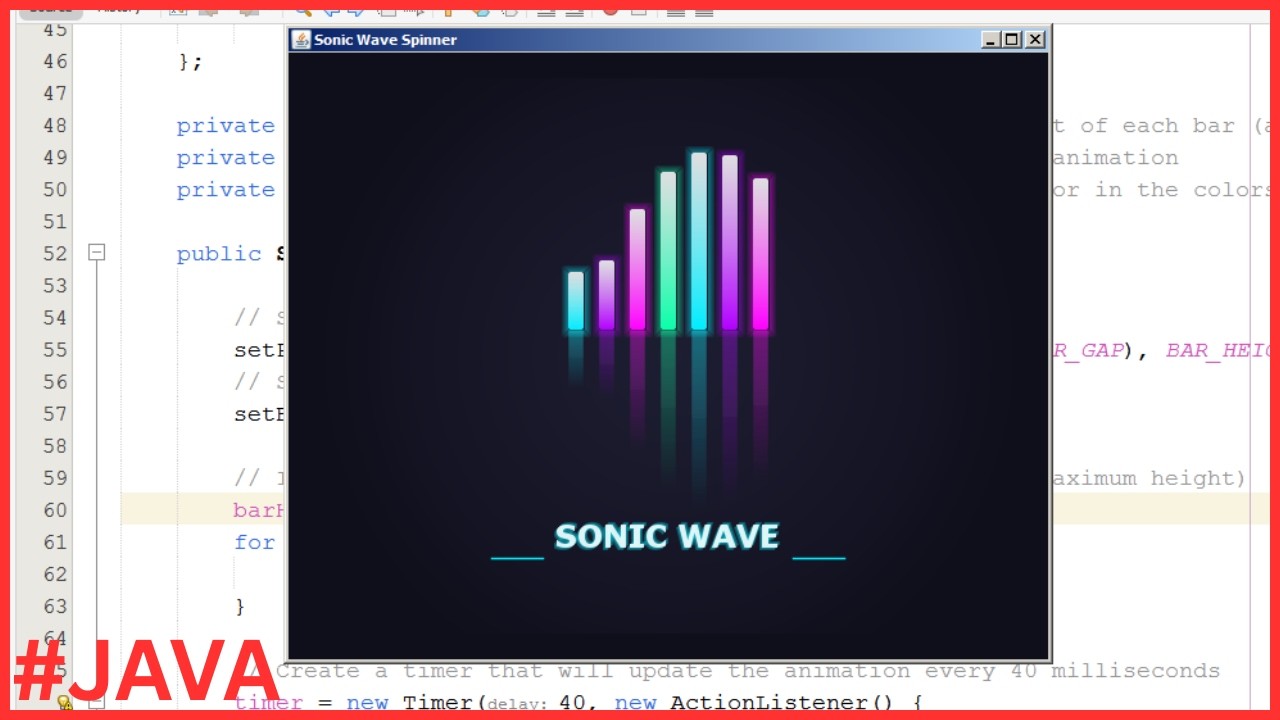 Java - How to Create Sonic Waves Animations With Reflection Effects in Java NetBeans [ With Code ...