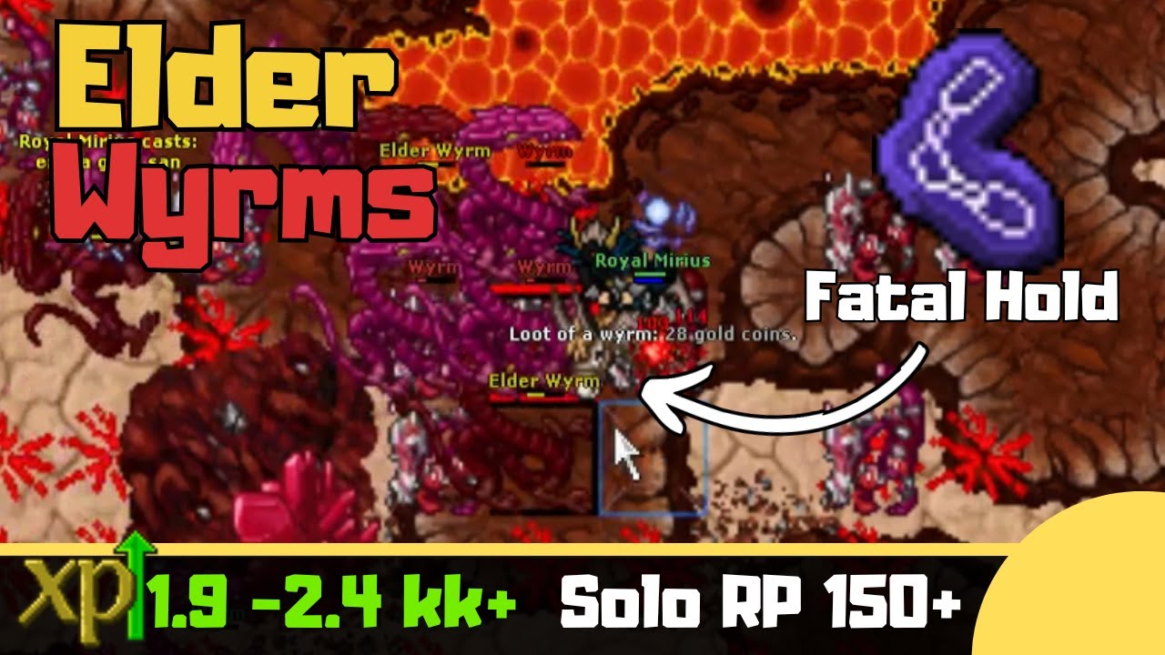 RP 150+ Elder Wyrms [Tibia Solo Paladin] - YouTube