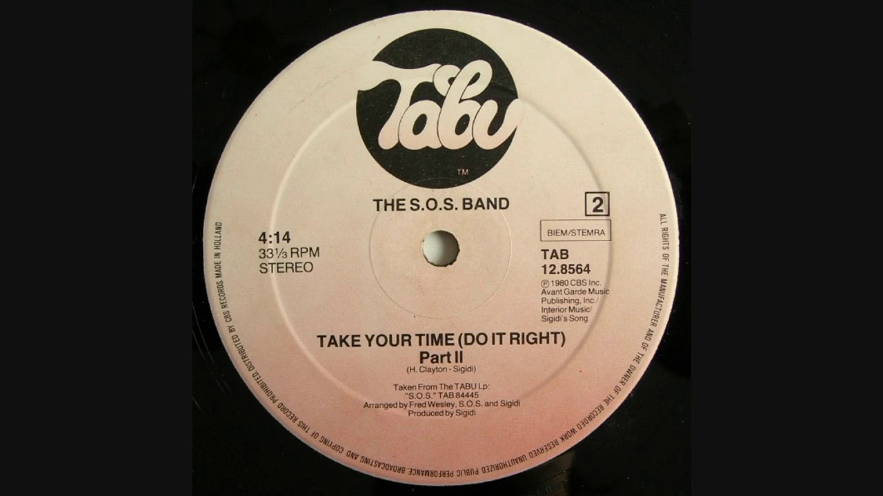 THE S.O.S. BAND - Take Your Time (Part II) - YouTube