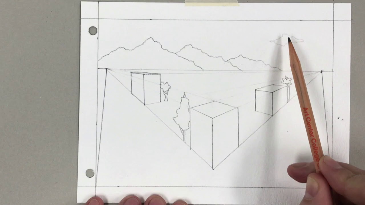 2 Point Perspective Landscape Demo - YouTube