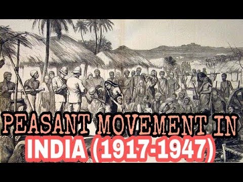 Peasant movement in India (1917-1947) in hindi - YouTube