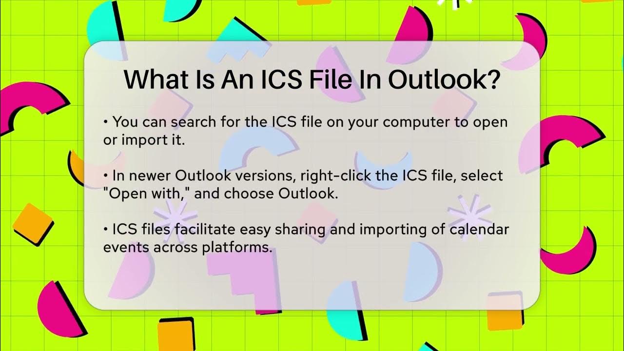 What Is An ICS File In Outlook? - TheEmailToolbox.com - YouTube
