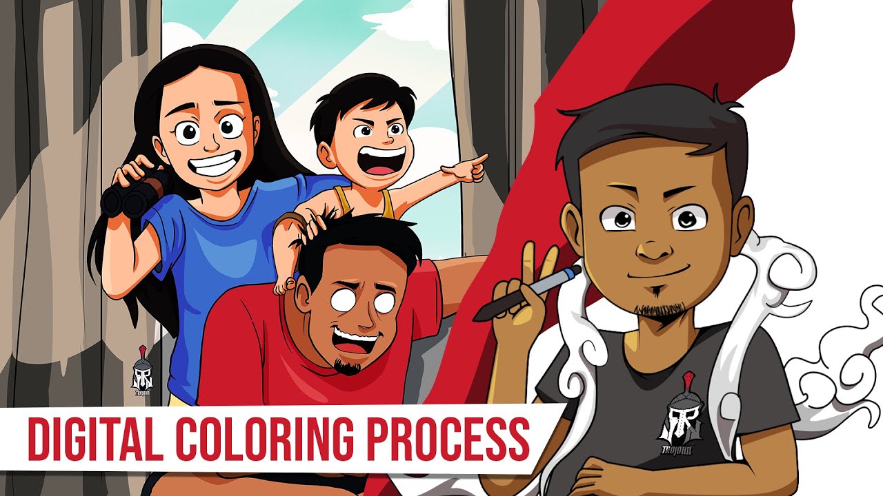 Digital Coloring Process - YouTube