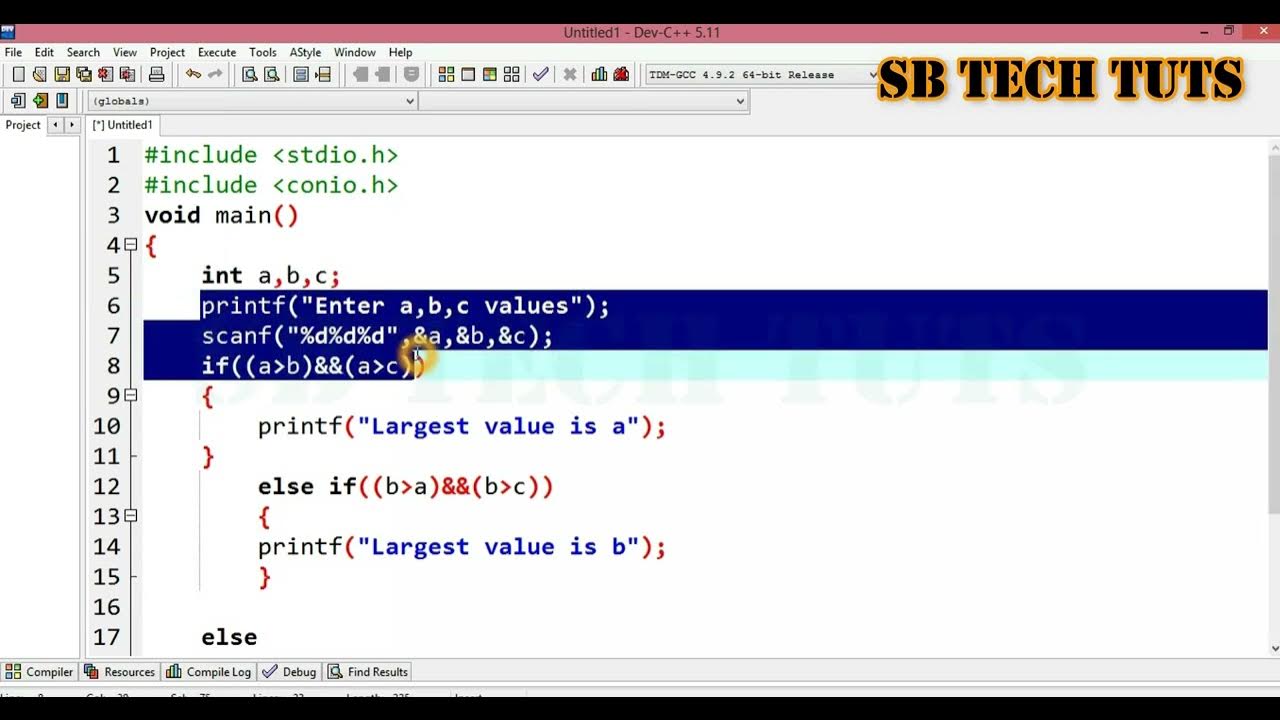 If-Else-If Statement in C-Language (Practical) | IF ELSE IF LADDER | C-Language | Telugu - YouTube
