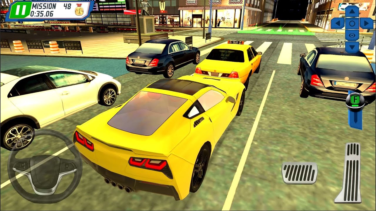Cars of New York: Simulator #1 - Yellow Taxi Busy City Street Night ...