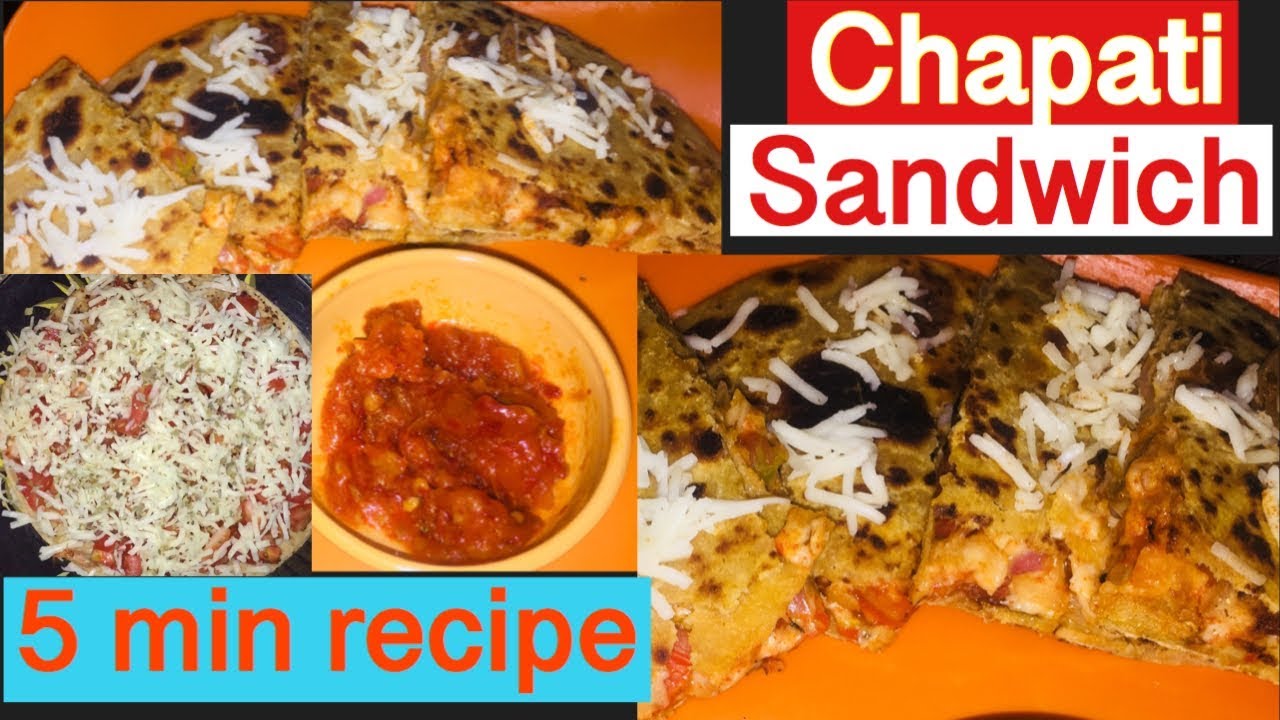 Chapati (roti) cheese sandwich recipe in 5 min|| tasty breakfast recipe ...