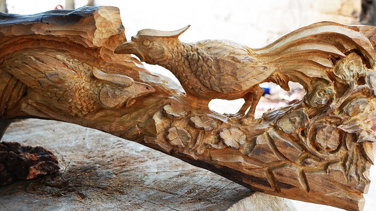 Hand-Carving Two Pheasants on Natural Wood – A Wildlife-Inspired ...