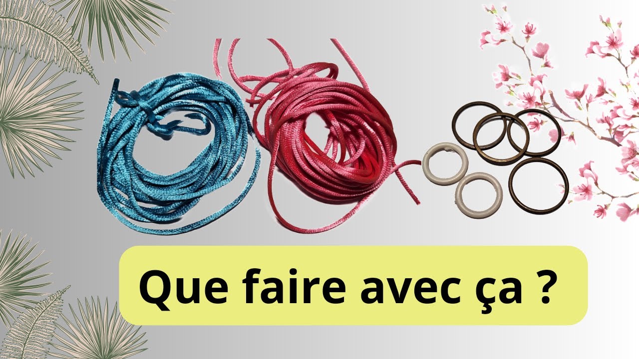 Du fil + un anneau = une création simplissime - YouTube
