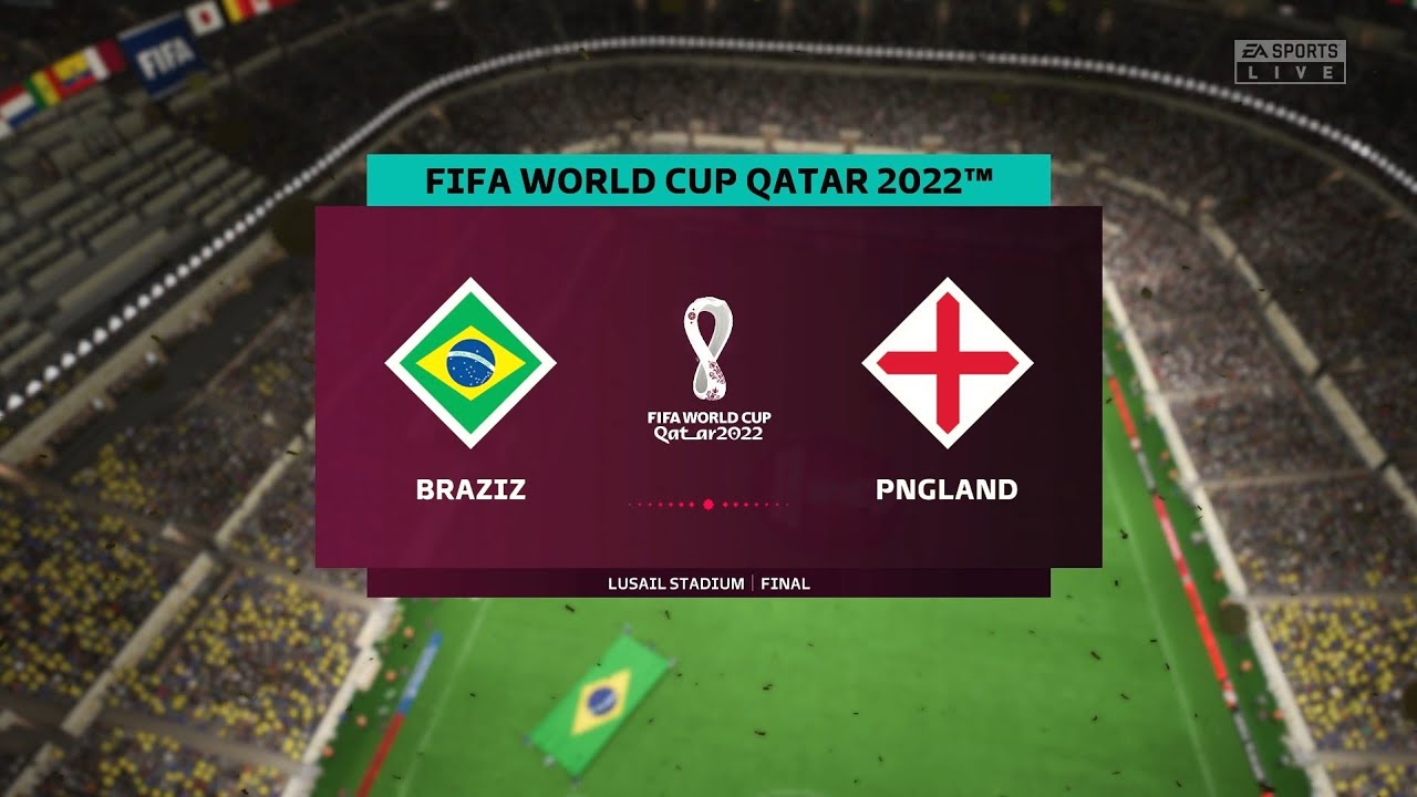 Brazil vs England / Final FIFA World Cup / Full HD Match / FIFA 23 ...