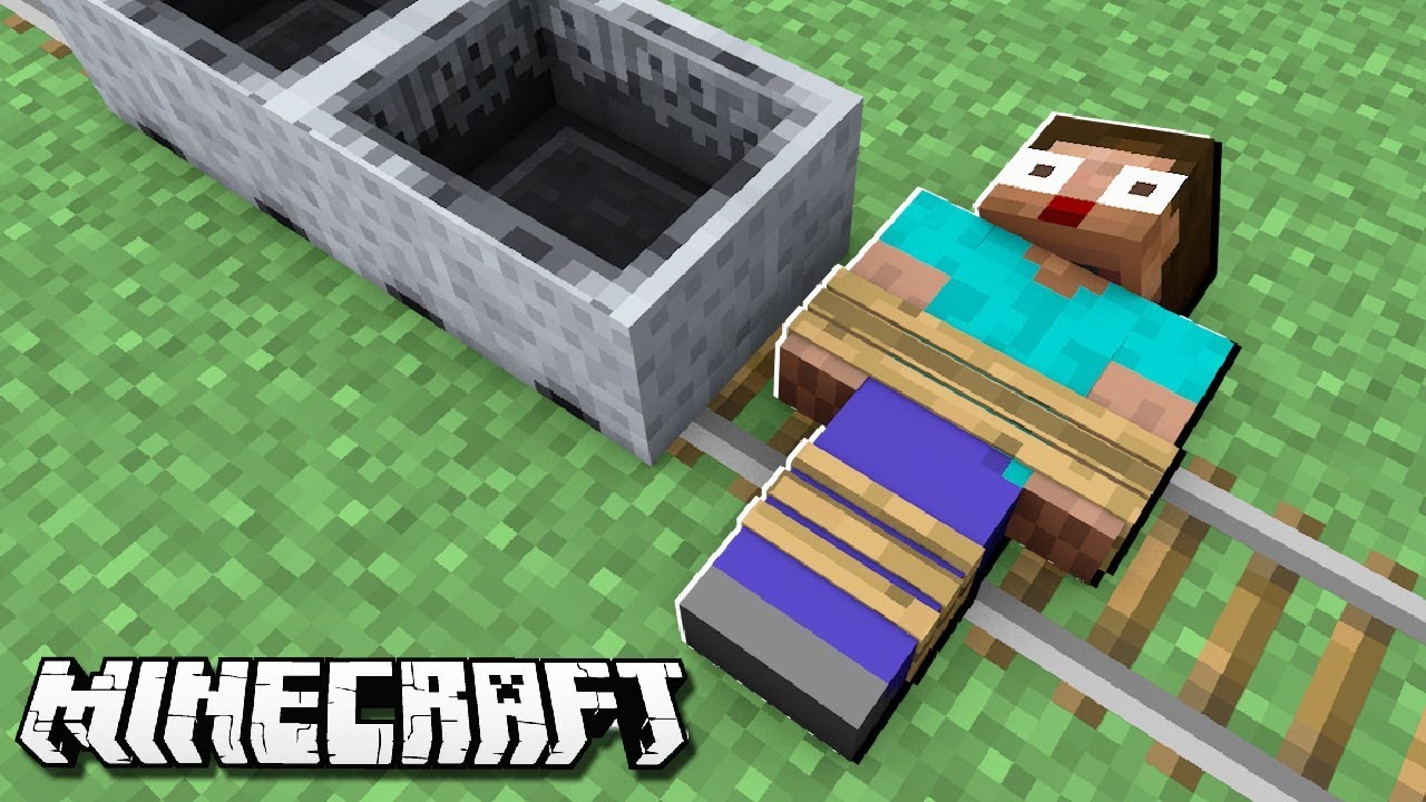 Trolling with a MINECART TRAIN TRAP in Minecraft! - YouTube