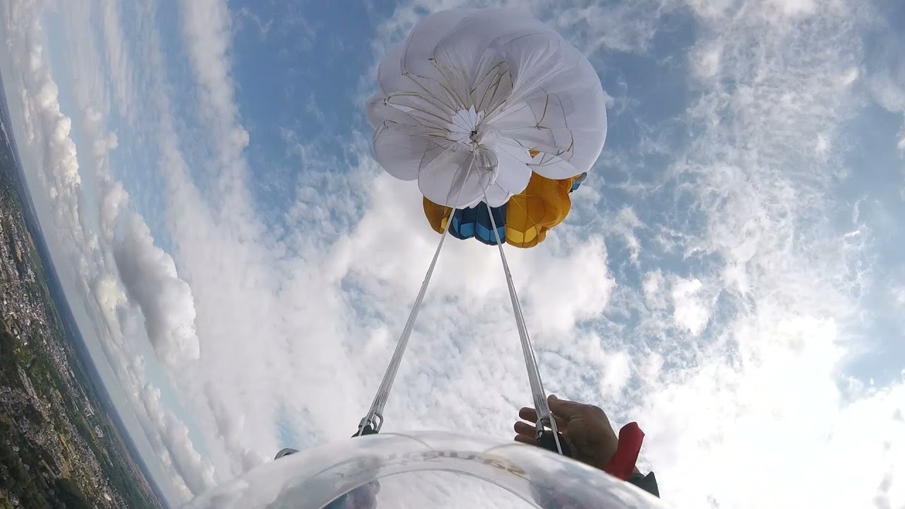 Skydiving Accident - Fouled reserve parachute - Hard landing - YouTube