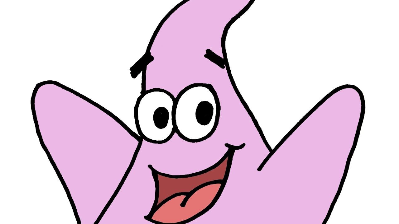 HOW TO DRAW PATRICK STAR FACE (Drawing for kids) - YouTube