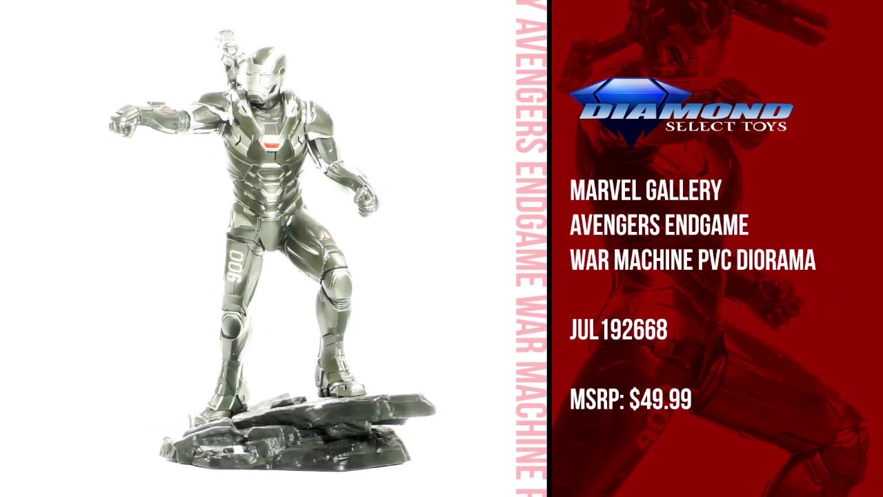 Marvel Movie Gallery Avengers Endgame War Machine PVC Diorama Unboxing ...