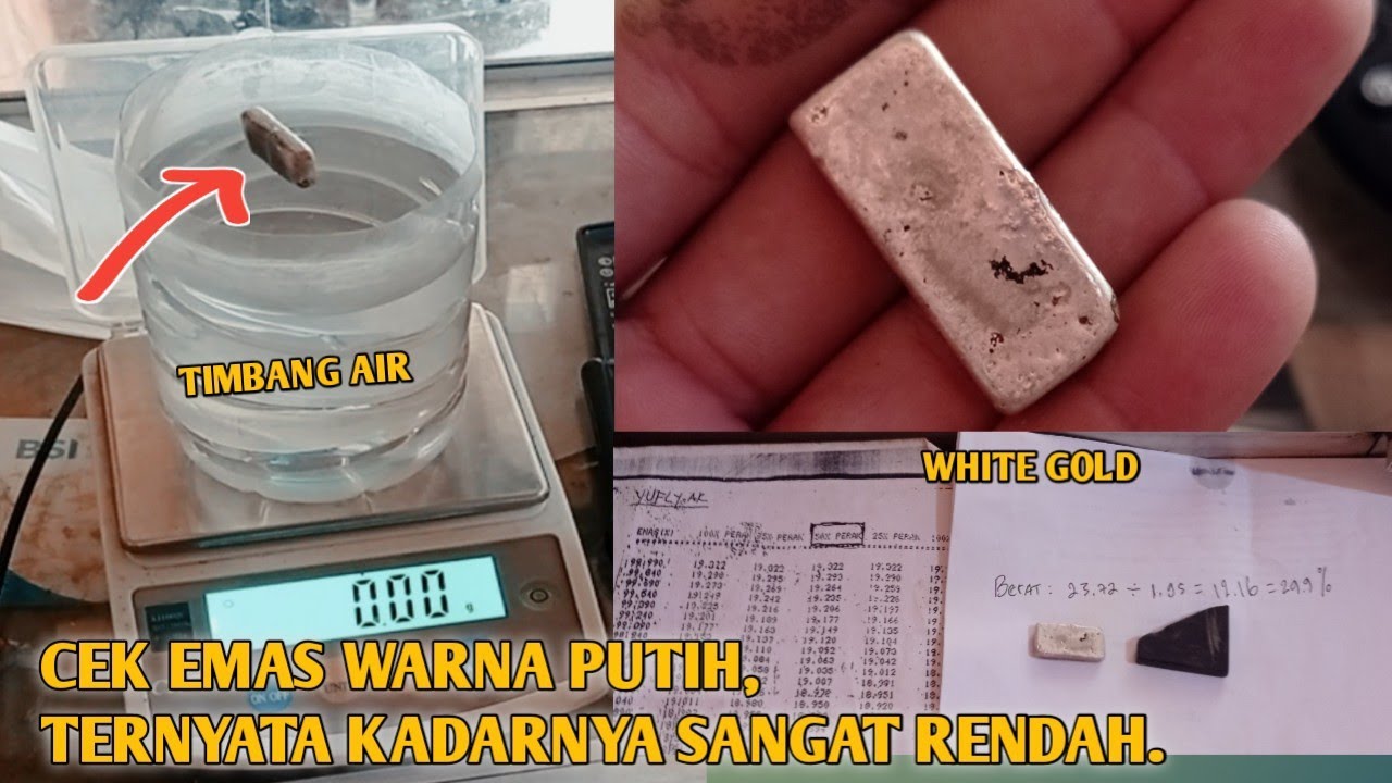 BEGINI CARA CEK EMAS KADAR RENDAH DENGAN TIMBANG AIR. #emas #gold - YouTube