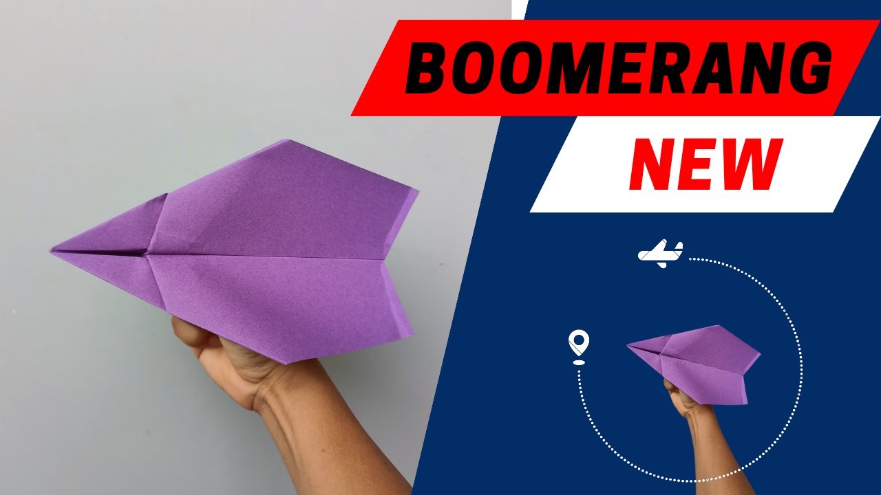 Instructions how to make a boomerang paper airplane - YouTube