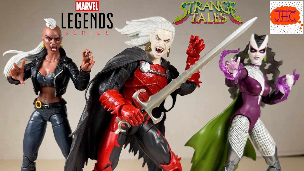 VAMPIRES! Marvel Legends Strange Tales Dracula Lilith Bloodstorm Action ...