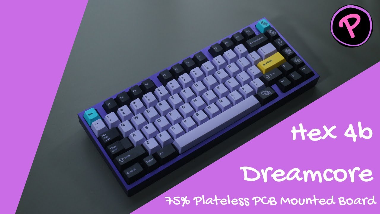 Hex 4b Dreamcore Build & Typing / Sound Test - Lubed Cherry MX ...