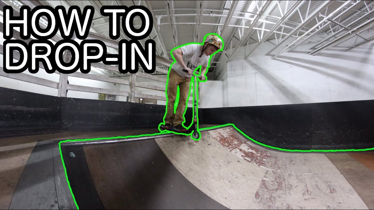 HOW TO DROP-IN ON A SCOOTER! Trick Tutorial Tuesdays - YouTube