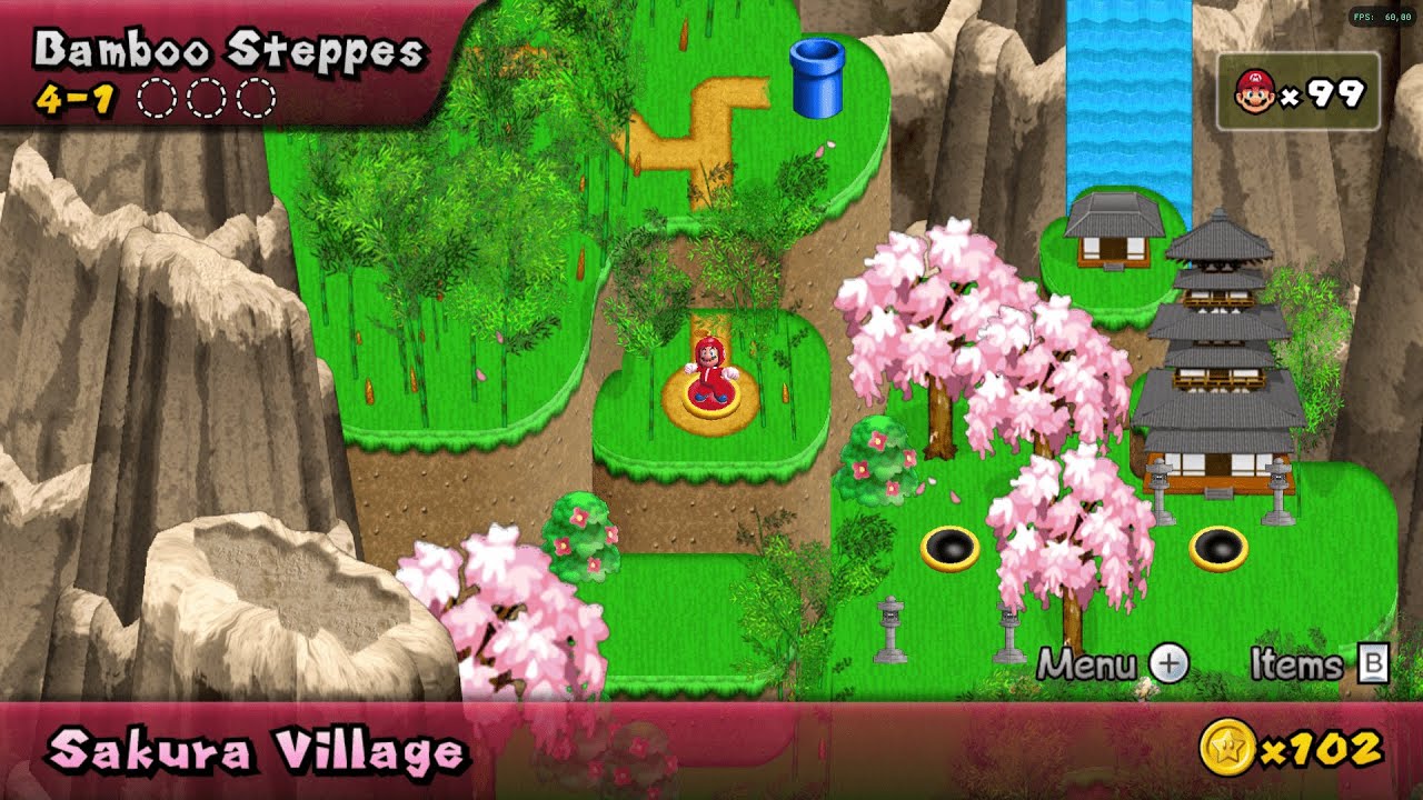 Newer Super Mario Bros. Wii v1.30 - Mundo 4 - Sakura Village (100% ...