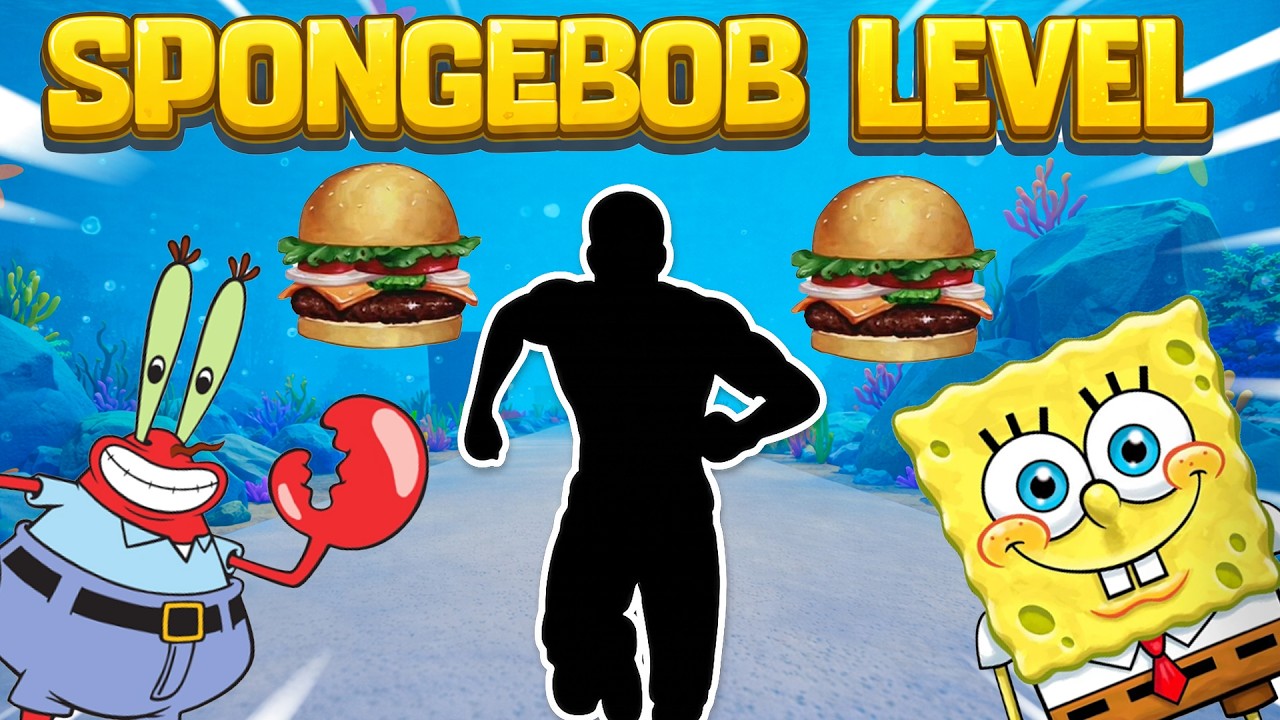 SPONGEBOB RUN Interactive Warm Up & HUMAN TETRIS | Bikini Bottom Chase ...