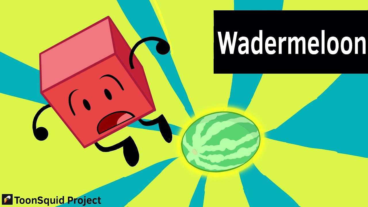 BFDI: Blocky trips on a watermelon - YouTube