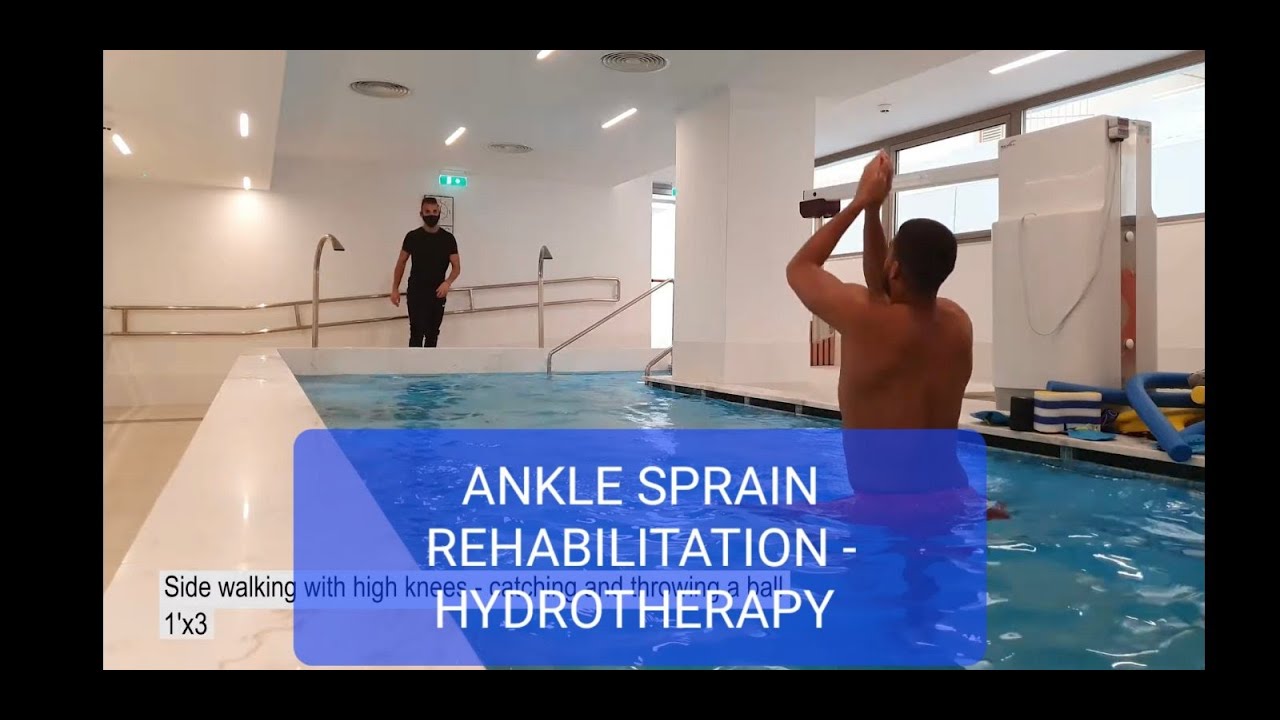 Ankle Sprain Rehabilitation - Hydrotherapy - YouTube