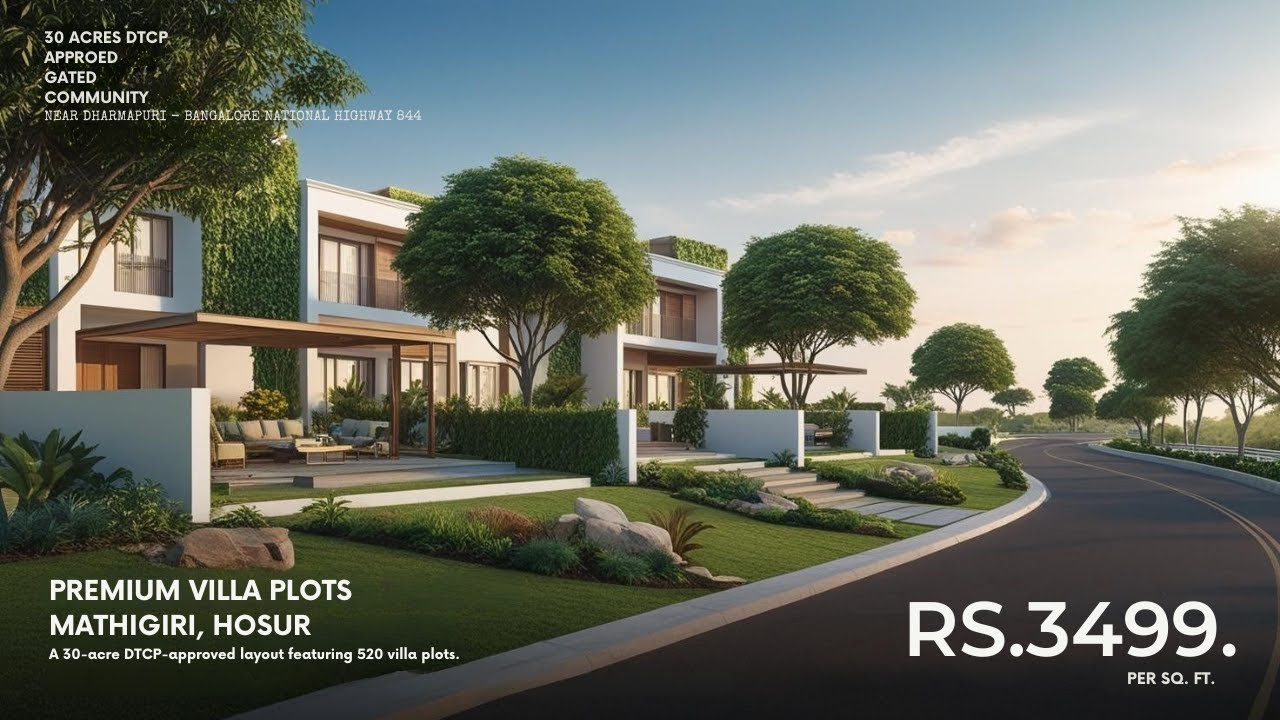 villa plots for sale near mathigiri junction hosur - plots for sale in ...