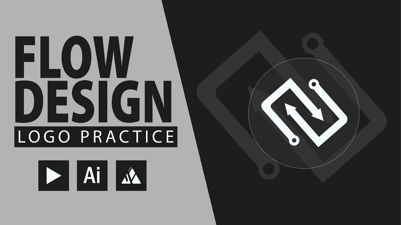 Flow Design Logo Practice | Adobe Illustrator Tutorials - YouTube