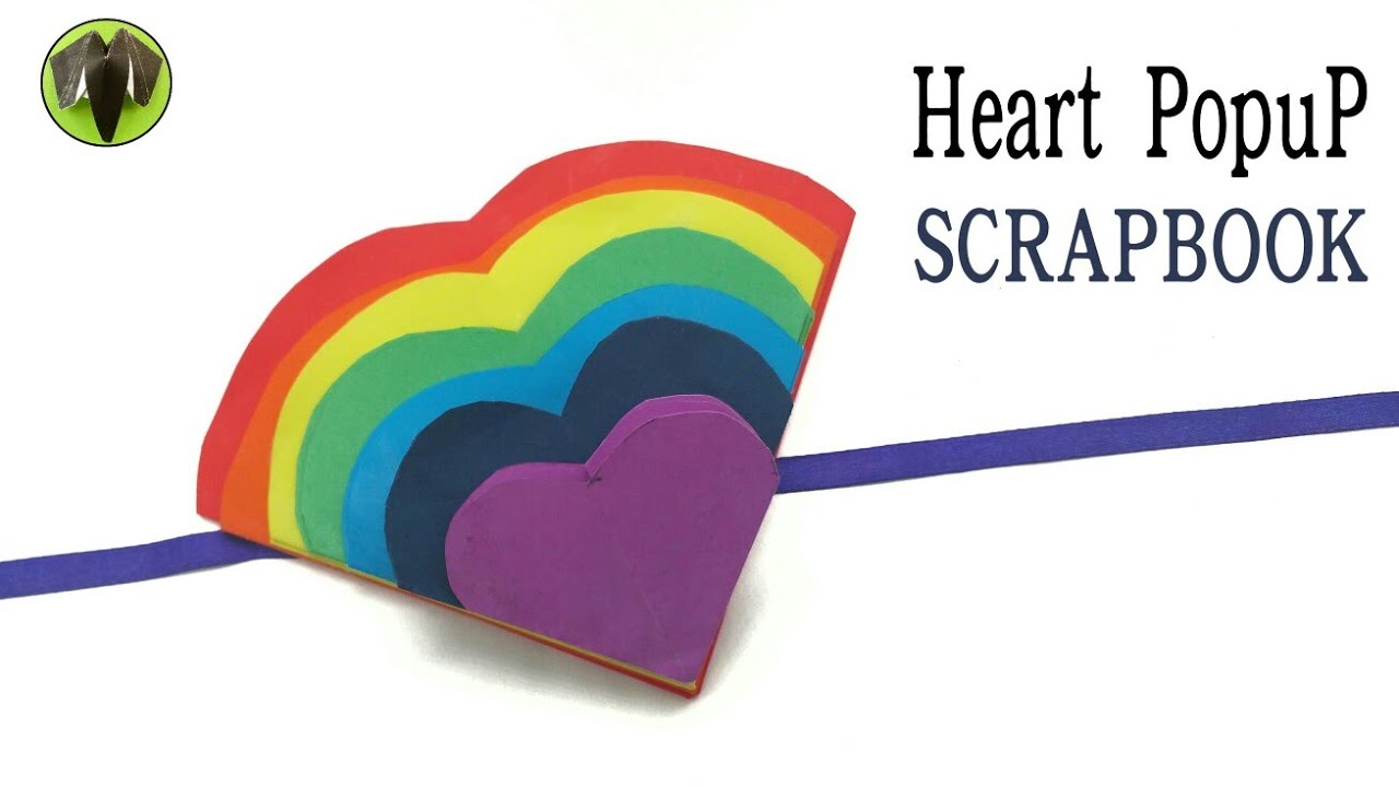Rainbow Heart Maze Popup Card - DIY Tutorial | Scrapbook - 849 - YouTube
