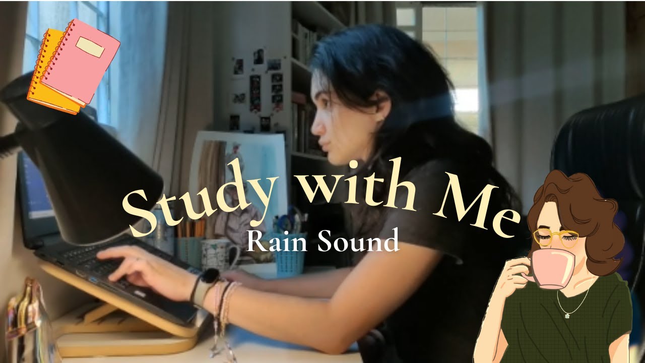 Study with me | 3 hours | pomodoro 50-10 | Rain sound - YouTube