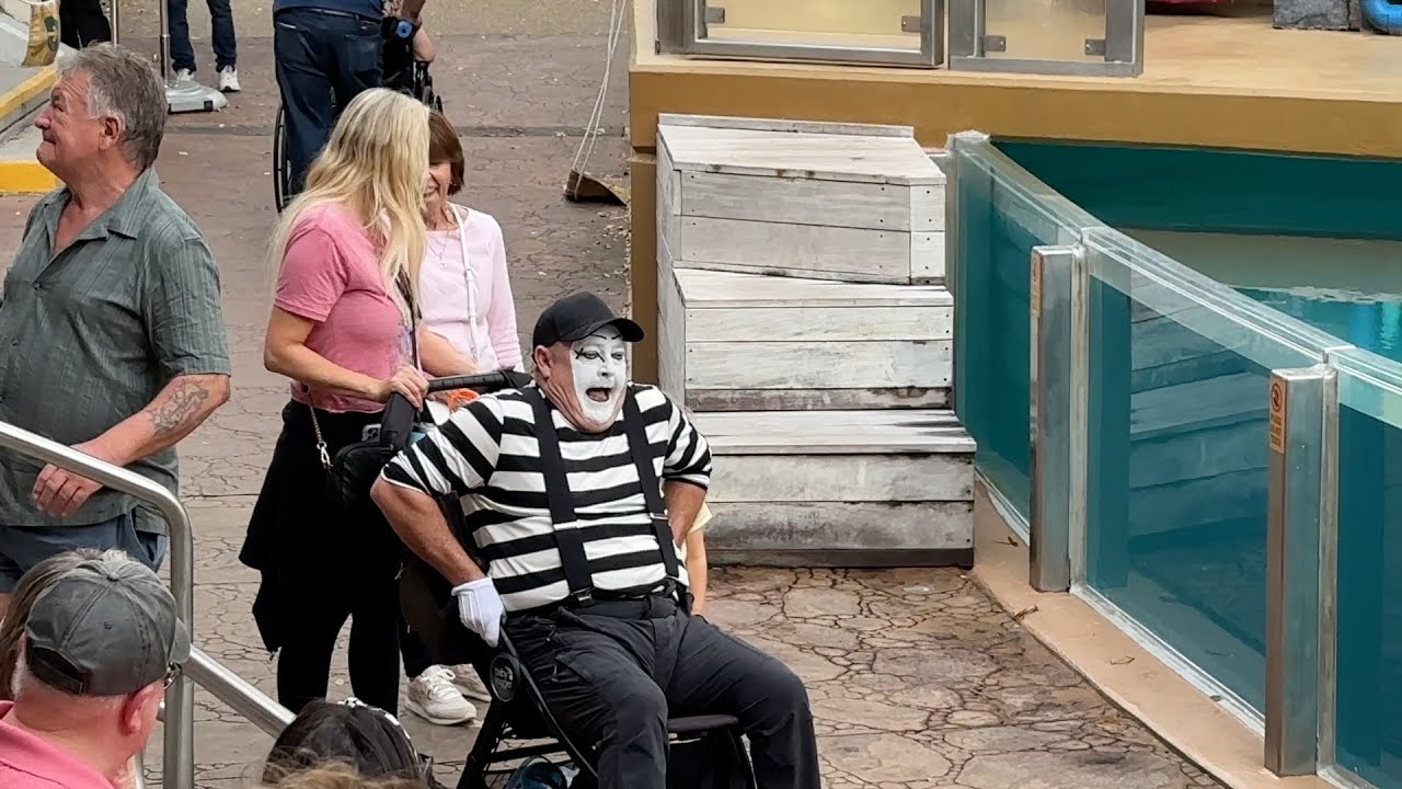 Tom The Famous Seaworld Mime Entertaining At Seaworld Orlando Youtube