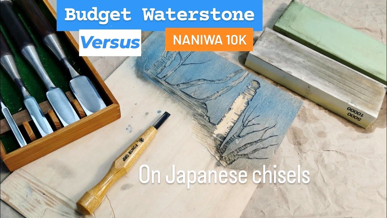 Budget 10k Waterstone vs Naniwa 10k. Sharpening Japanese Power Grip ...