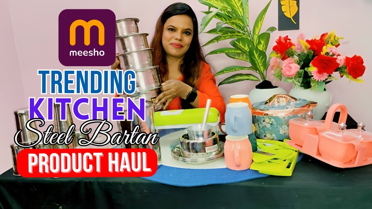 Meesho Trending Kitchen & Steel Bartan Utensils Haul | Meesho Low Cost ...