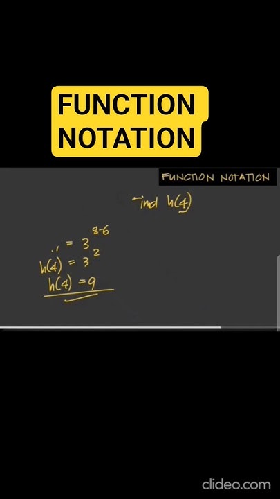 ALGEBRA: FUNCTION NOTATION #maths #mathematics #educational #education - YouTube