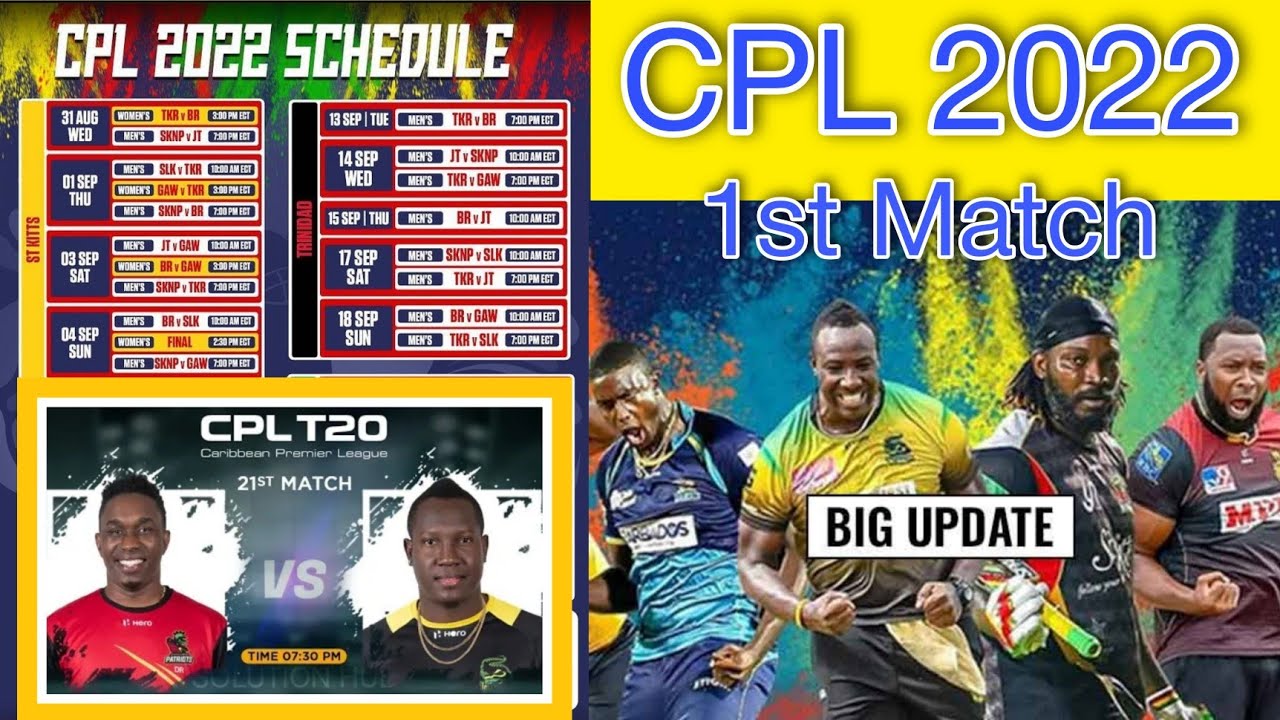 CPL Schedule 2022 1st Match Preview - All Teams Overseas Players ...