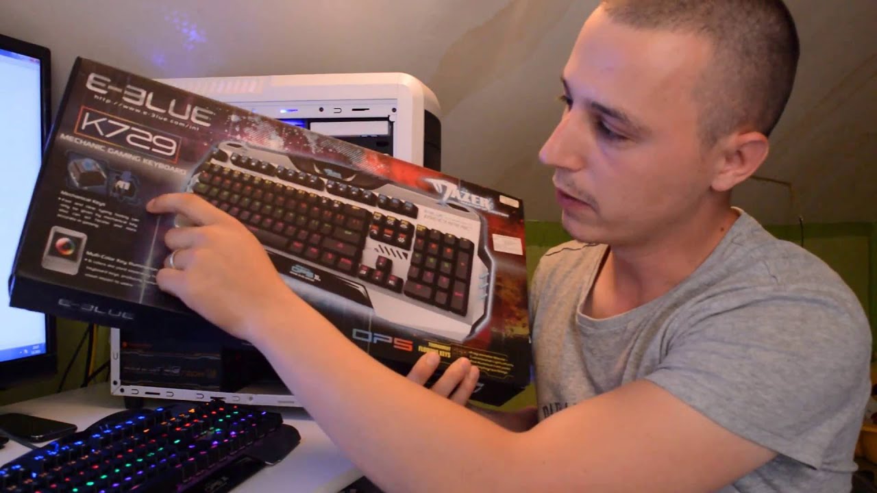 E-BLUE K729 Mechanical Gaming Keyboard review - YouTube