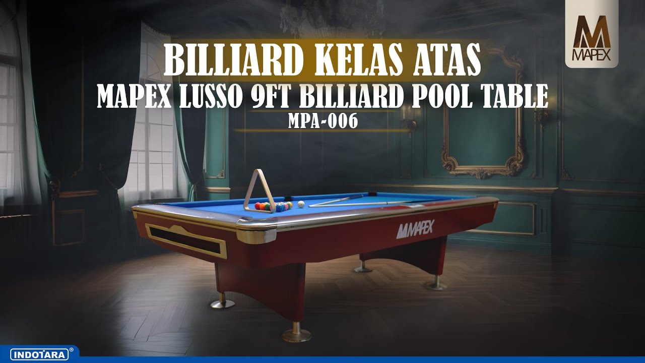 MAPEX LUSSO 9FT BILLIARD POOL TABLE MPA-006 - SMOOTH CLOTH AND LEVEL SURFACE - YouTube
