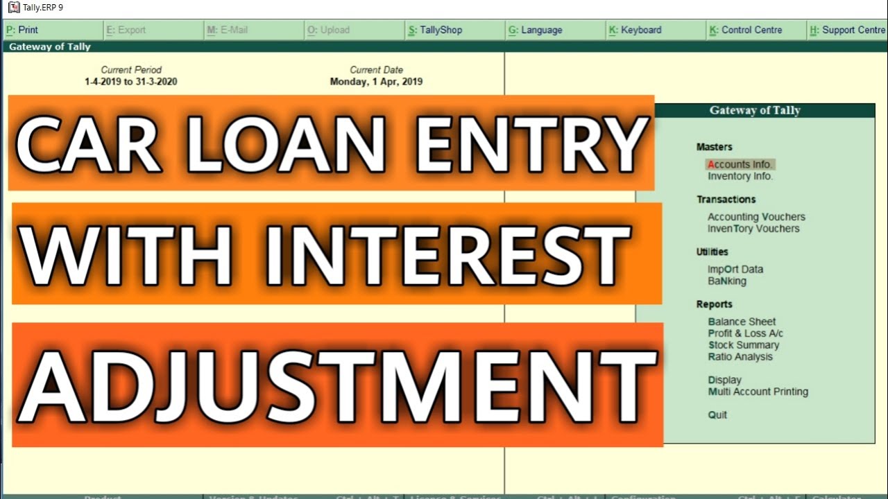 Car Loan Journal Entry In Tally at Nichelle Michael blog