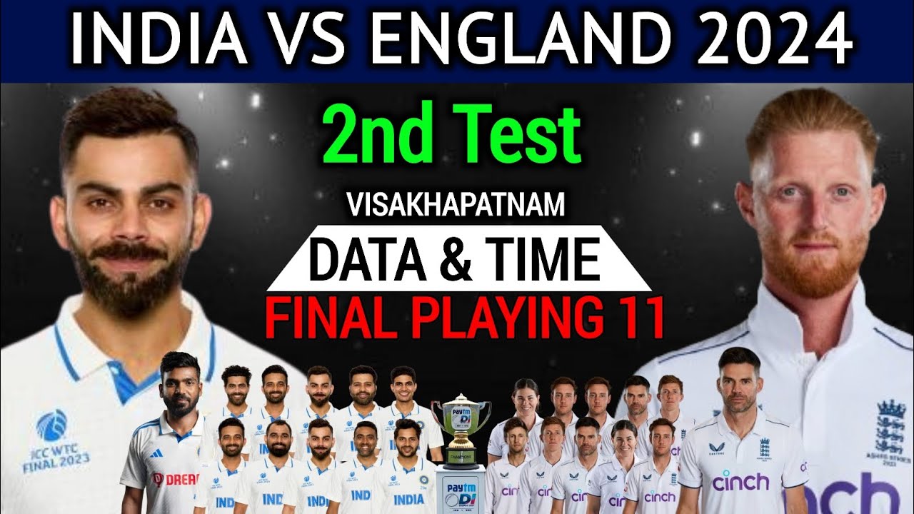 India Vs England 2nd Test 2024 - Details & Playing 11 | India Vs ...