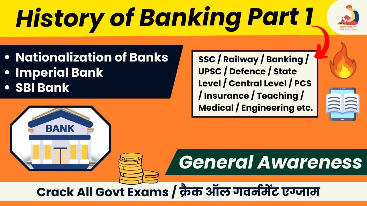 History of Banking | बैंकों का राष्ट्रीयकरण | Imperial Bank | SBI Bank ...