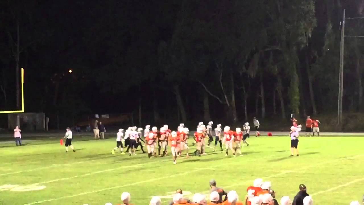#5 Paxton Ellison punt holder. Mt Dora High School JV Football vs South ...